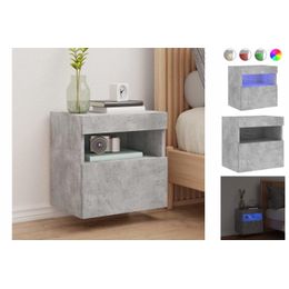 vidaXL Kleiderschrank TV-Wandschrank mit LED-Leuchten Betongrau 40x30x40 cm