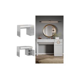 VICCO Schminktisch Adela Wei&szlig; Hochglanz, 115 x 76,4 cm, Frisiertisch, Schubladen