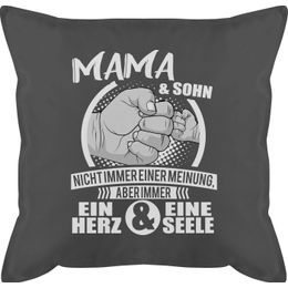 Shirtracer Dekokissen Mama & Sohn Immer ein Herz & eine Seele