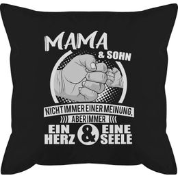 Shirtracer Dekokissen Mama & Sohn Immer ein Herz & eine Seele