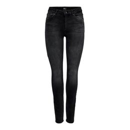 Only Skinny-fit-Jeans Skinny Fit Ankle Jeans ONLBLUSH Denim Hose Fransen 3714 in Schwarz