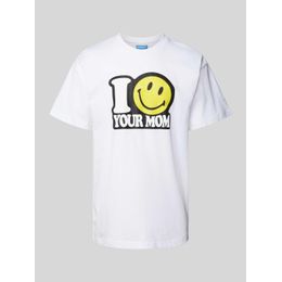 Market T-Shirt mit Rundhalsausschnitt Modell 'SMILEY YOUR MOM'