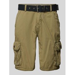 Cars Jeans Regular Fit Cargoshorts mit Stoffgürtel Modell 'DURRAS'