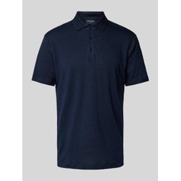 OLYMP Regular Fit Poloshirt aus Leinen-Elasthan-Mix