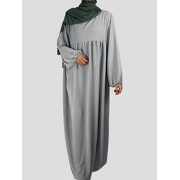 Aymasal Ballonkleid Abaya Inaya Ballonärmel Kleid Islamische Gebetskleidung Kaftan Jazz Langarm Kleid Ideales Sommerkleid