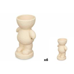 Gift Decor Dekovase Deko-Figur Beige Dolomite 16 x 25 x 12 cm 6 Stück Vase