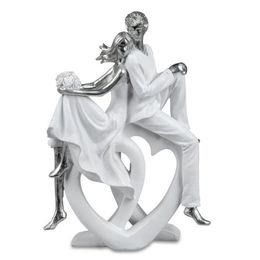 formano Dekofigur formano Deko Liebespaar auf Herz sitzend 26 cm Skulptur Figur Statue