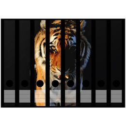 Wallario Etiketten Laufender Tiger