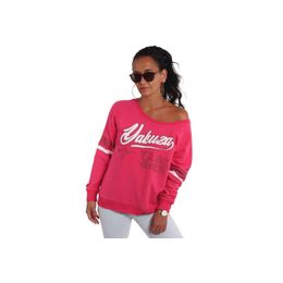 Yakuza Sweatshirt 893 College mit weitem Rundhalsausschnitt