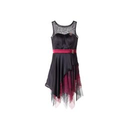 Corimori Partykleid Rockiges Damen Cocktailabendkleid Ruby's Fantasy (2-tlg) mit Einhorn Ansteck-Pi