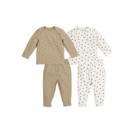 Meyco Baby Pyjama Mini Panther Offwhite/Sand (2 tlg) 50/56