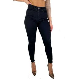 Worldclassca Skinny-fit-Jeans Worldclassca Damen Skinny Jeans HIGH Waist Push UP RÖHRENJEANS Denim DAMENJEANS BLAU Hose Stretch DENIMWEAR Blogger Freizeithose Damenhose MIT Tasche Used Look 34-42 XS-XL