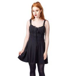 Poizen Industries Minikleid Malice Dress Gothic Schnürung Trägerkleid