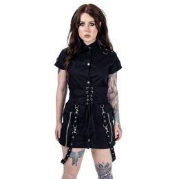 Heartless Minikleid Binx Biker Dress Gothic Schnürung