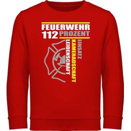 Shirtracer Sweatshirt Feuerwehr 112 Prozent