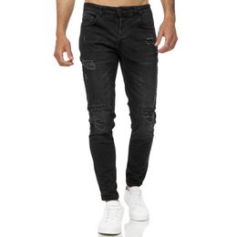 Tazzio Skinny-fit-Jeans A107 Stretch mit Elasthan & im Destroyed-Look