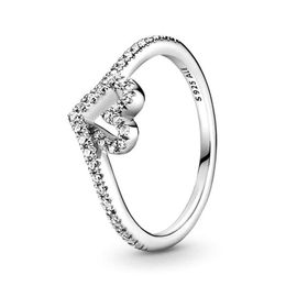 Pandora Fingerring Pandora Wishbone Ring für Damen aus 925er Silber mit Zirkonia