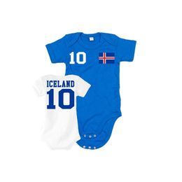 Blondie & Brownie Blondie & Brownie Strampler Kinder Baby Island Iceland Sport Trikot Fußball Handball Meister WM EM