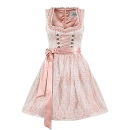 Trachten24.de Dirndl Mini Dirndl Calista beige (2-tlg) Rockteil 50cm