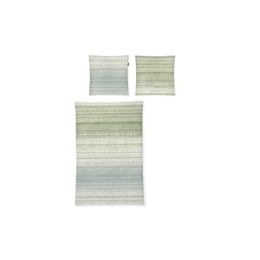 Irisette Bettwäsche Mako-Satin Sky, Streifen, grün, 135 x 200 cm