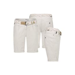 Urban Surface Bermudas Damen Short Bermuda kurze Hose Sommer Chino Stoff knielang mit Gürtel