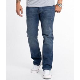 Rock Creek Straight-Jeans Herren Jeans Stonewashed Blau RC-2098