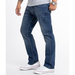 Rock Creek Straight-Jeans Herren Jeans Stonewashed Blau RC-2098