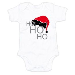 G-graphics Kurzarmbody Ho Ho Ho – Weihnachtsmannmütze Baby Body mit Print / Motiv