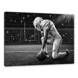 Pixxprint Leinwandbild Football-Spieler