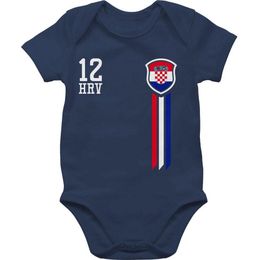 Shirtracer Shirtbody 12. Mann Kroatien Fan-Shirt Fussball EM 2024 Baby