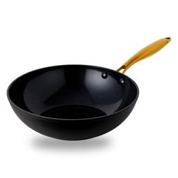 Henssler Aluminium-Wok mit Edelstahl-Griff, 28 cm