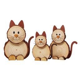 Deko-Katzen "Familie Miez" 3er-Set