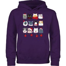 Shirtracer Hoodie Katzen zu Weihnachten Weihnachten Kleidung Kinder
