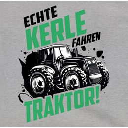 Shirtracer Hoodie Echte Kerle fahren Traktor Trecker Landwirt Bauer Geschenk Kinder Fahrzeuge