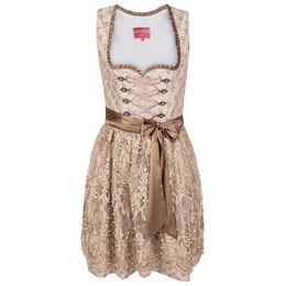 KRÜGER MADL & BUAM KRÜGER MADL & BUAM Trachtenkleid Mini Dirndl 2tlg. 50cm KALINDA beige