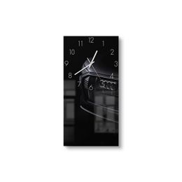 DEQORI Wanduhr 'Audi Frontalaufnahme' (Glas Glasuhr modern Wand Uhr Design Küchenuhr)