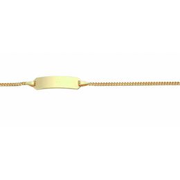 Adelia´s Goldarmband ADELIA´S "Damen Goldschmuck 585 Gold Flach Panzer Armband 14 cm" Armbänder Gr. 14, Gelbgold 585, goldfarben (gold) Damen Armbänder Gold