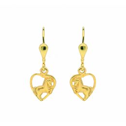 Adelia´s Paar Ohrhänger ADELIA´S "Damen Goldschmuck 1 333 Gold Ohrringe / Herz" Gr. Damen, goldfarben (gold) Damen Ohrhänger