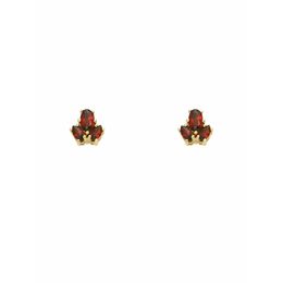 Adelia´s Paar Ohrhänger ADELIA´S "1 333 Gold Ohrringe / Ohrstecker mit Granat" Gr. Damen, Gelbgold 333, rot Damen Ohrhänger