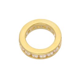 Adelia´s Ketten-Anhänger ADELIA´S "585 Gold Anhänger Taufring mit Zirkonia Ø 12,4 mm" Schmuckanhänger Gr. Gelbgold 585, goldfarben (gold) Damen Anhänger