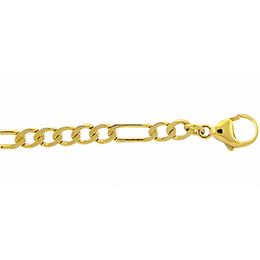Adelia´s Goldarmband ADELIA´S "585 Gold Figaro Armband 19 cm Ø 4 mm" Armbänder Gr. 19, Gelbgold 585, goldfarben (gold) Damen Armbänder Gold