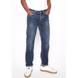Tapered-fit-Jeans FIVE FELLAS "MANSON" Gr. 30, Länge 34, blau (mittelblau 523, 24m) Herren Jeans Tapered-Jeans
