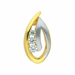 Adelia´s Ketten-Anhänger ADELIA´S "585 Gold Anhänger mit Zirkonia" Schmuckanhänger Gr. mit Zirkonia, Gelbgold 585, goldfarben (gold) Damen Anhänger