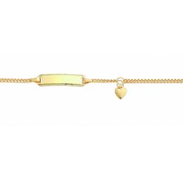 Adelia´s Goldarmband ADELIA´S "333 Gold Flach Panzer Armband Mit Motiven 14 cm" Armbänder Gr. 14, Gelbgold 333, goldfarben (gold) Damen Armbänder Gold