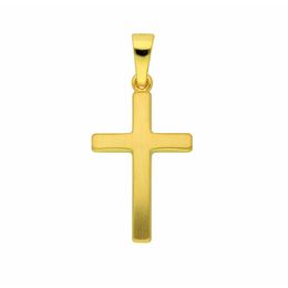 Adelia´s Kette mit Anhänger ADELIA´S "585 Gold Kreuz Anhänger" Halsketten Gr. Gelbgold 585, goldfarben (gold) Damen Ketten mit Anhänger