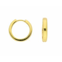 Adelia´s Paar Ohrhänger ADELIA´S "Damen Goldschmuck 1 585 Gold Ohrringe / Creolen Ø 17 mm" Gr. Damen, goldfarben (gold) Damen Ohrhänger