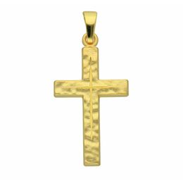 Adelia´s Kette mit Anhänger ADELIA´S "333 Gold Kreuz Anhänger" Halsketten Gr. Gelbgold 333, goldfarben (gold) Damen Ketten mit Anhänger