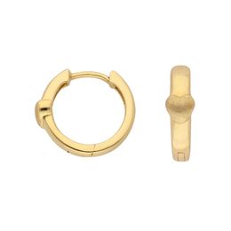 Adelia´s Paar Ohrhänger ADELIA´S "333 Gold Ohrringe Creolen Herz Ø 14 mm" Gr. Damen, Gelbgold 333, goldfarben (gold) Damen Ohrhänger