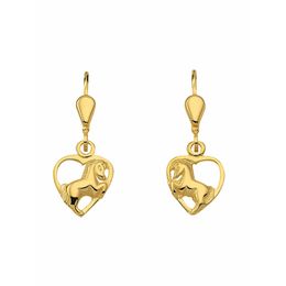 Adelia´s Paar Ohrhänger ADELIA´S "1 333 Gold Ohrringe / Herz" Gr. Damen, Gelbgold 333, goldfarben (gold) Damen Ohrhänger