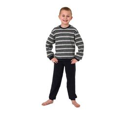 Normann Pyjama Jungen Frottee Pyjama langarm Schlafanzug mit Bündchen